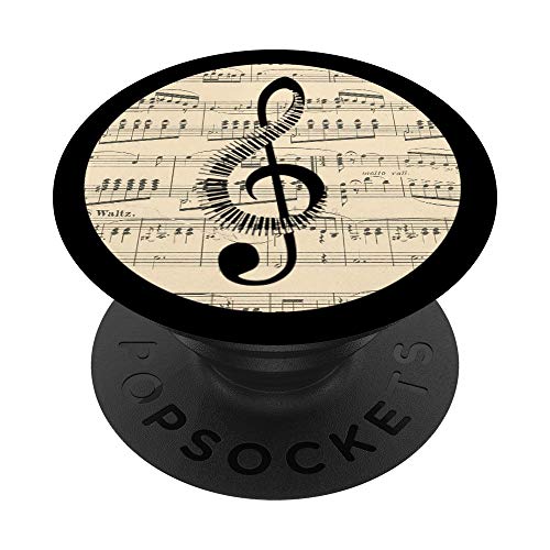 Piano Pop Socket - Antique Sheet Music - Treble Clef PopSockets PopGrip: Swappable Grip for Phones & Tablets