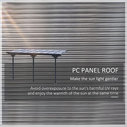 Outsunny 14.5' x 10' Outdoor Pergola Patio Gazebo Awning for Patio with Adjustable Posts & Height, UV-Fighting Panels, & Aluminum Frame