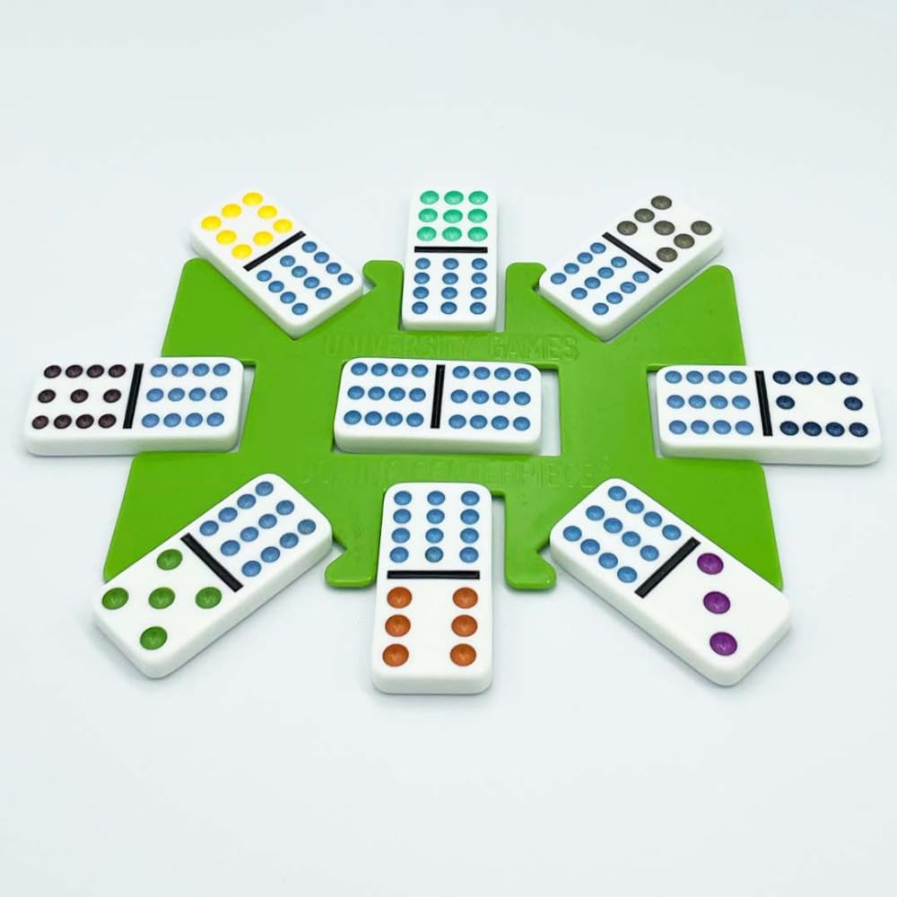 Front Porch Classics | Mexican Train Domino Set On-The-Go Aluminum Carrying Case, 2 to 8 Players Ages 8 to 99
