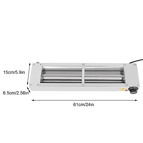 Electric Strip Heater Food Heat Lamp Overhead Food Warmer Infrared Strip Heater for Restaurants Buffets (24'')