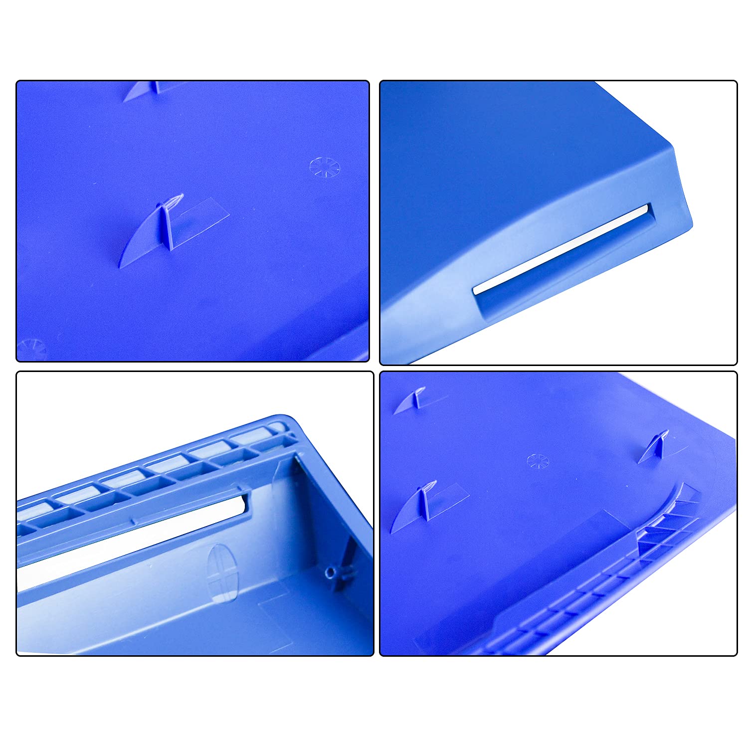 IQIKU PS5 Plates for Disc Edition, PS5 Cover, Hard Shock Resistant PS5 Shell (Blue)