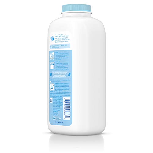 Johnson's Baby Powder with Naturally Derived Cornstarch Aloe & Vitamin E, Hypoallergenic, 15 oz