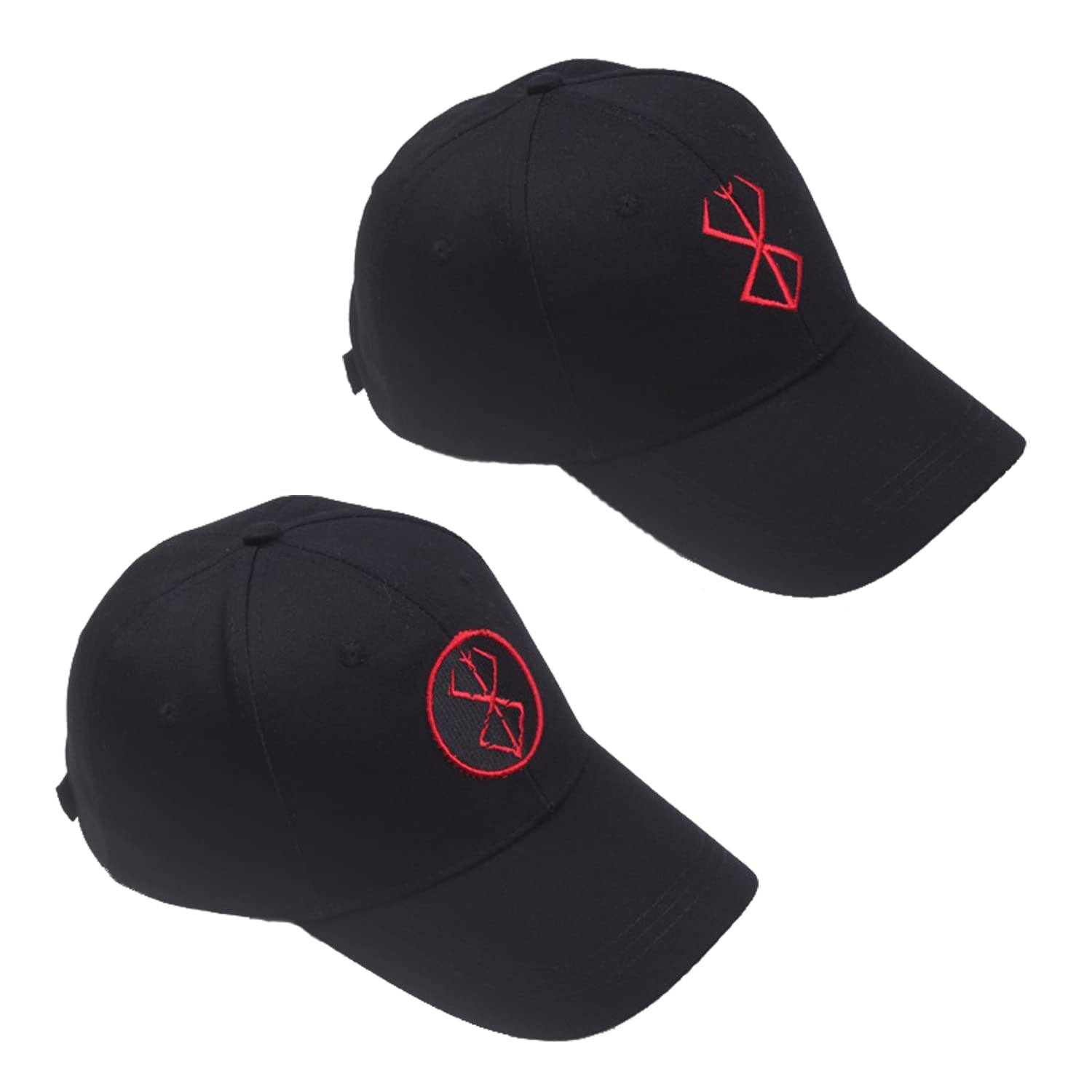 AidiXrend 2Pcs Anime Cotton BERS-ERK Dad Hat Kentarou Miura Comic Baseball Caps Anime Fan Hats for Women Men Snapback
