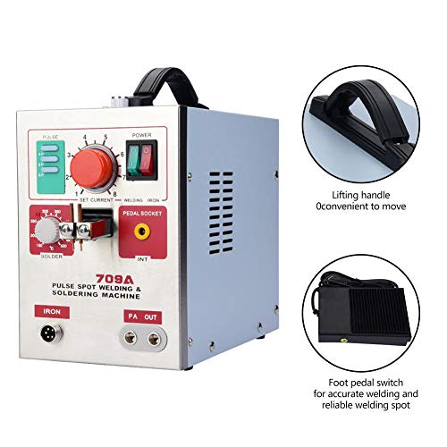 Battery Spot Welder, 150-450°C Fixed Welding Lithium Battery Spot Welder 20Vdc Adjustable Needle 3.2kW for Electrocar(US Plug 110V)