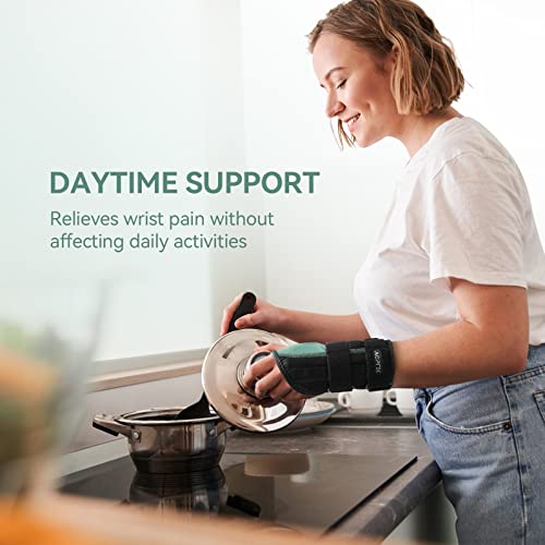AGPTEK Wrist Brace, Wrist Support for Carpal Tunnel, Night Sleep Wrist Splint, Hand Brace for Arthritis, Sprains, Tendonitis and Joint Pain, Suitable for Left Hand, S:5.1-7.9in