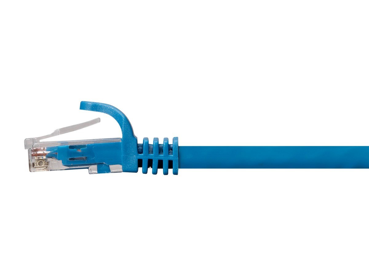 Monoprice Cat6 50ft Blue CMP Patch Cable UTP Solid 23AWG 550MHz Pure Bare Copper Snagless RJ45 Entegrade Series Ethernet Cable