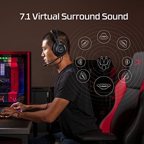 HyperX Cloud Revolver - Gaming Headset with HyperX 7.1 Surround Sound, Signature Memory Foam, Premium Leatherette, Steel Frame, Detachable Noise-Cancellation Microphone
