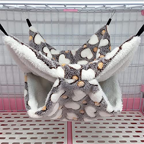 Durable and DeftSmall Pet Cage Hammock Bunkbed Sugar Glider Hammock, Guinea Pig Cage Accessories Bedding, Warm Hammock for Parrot Ferret Squirrel Hamster Rat Playing Sleeping