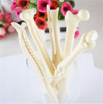 MagicW Creative Novelty Bone Shape Ballpoint Pens Finger Pen Nurse Doctor Pen Stationery Gift Crazy Student Gift Pack of 5