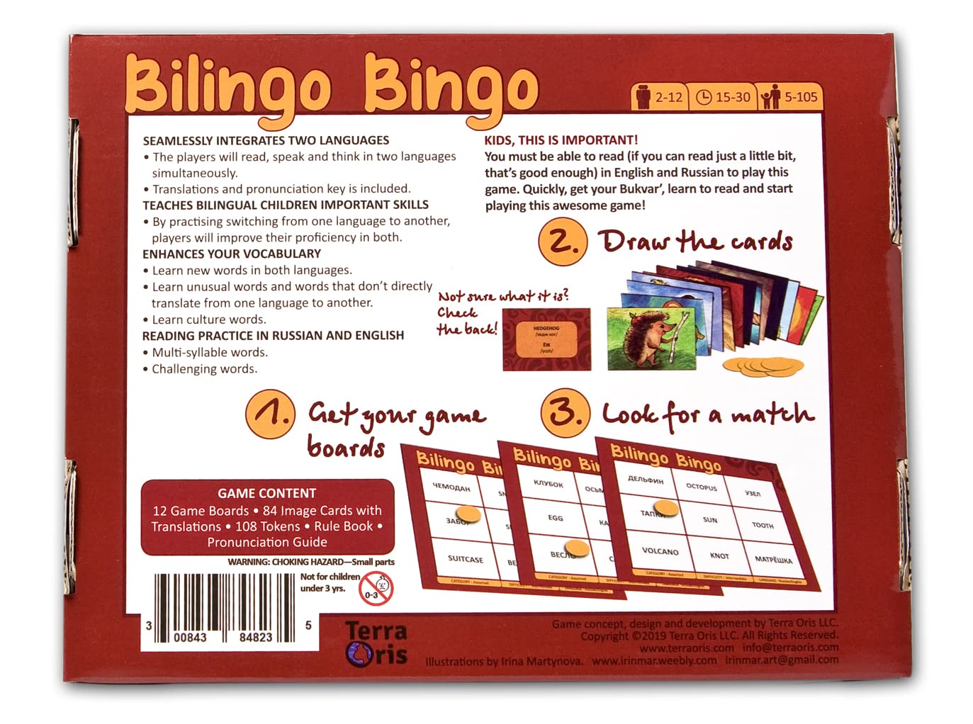Bilingo Bingo - Bilingual Game English/Russian by Terra Oris