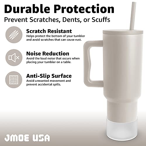 Jmoe USA 3-Pack Boot Sleeve Covers for Simple Modern 40oz & 30oz Trek Tumbler With Handle | Travel Mug | Protects Against Dents & Scratches | Fits Summit Bottles | Soft Silicone (Almond Birch)