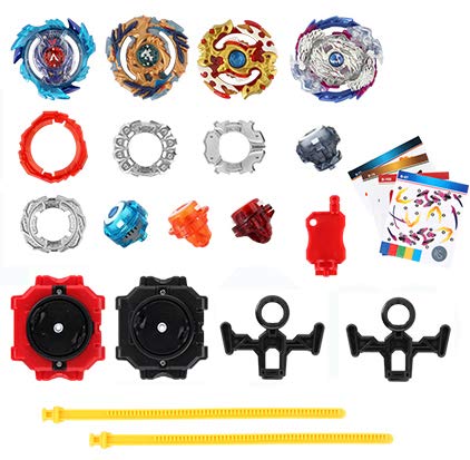Elfnico Bey Battle Gyro Burst Battle Evolution Metal Fusion Attack Set with 4D Launcher Grip and Arena