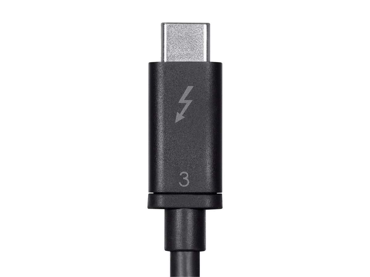 Monoprice USB & Lightning Cable - 0.5 Meter - Black | C18004GK Thunderbolt 3 (40 Gbps) USB-C Cable, Supports Data and Video Dual 4K@60Hz or 5K@60Hz Video Single-Cable Docking with Notebook Charging