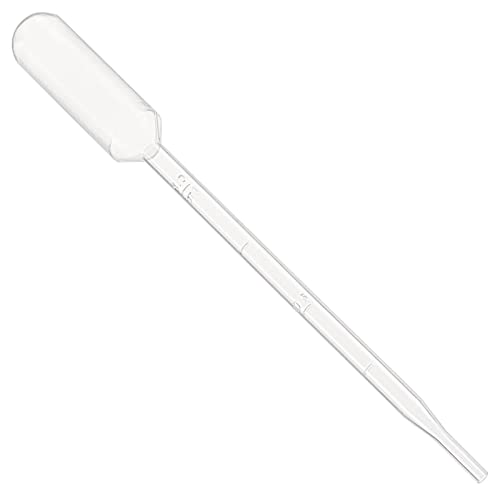 Globe Scientific 137038 LDPE Graduated Transfer Pipet, Large Bulb, Sterile, Individually Wrapped, Cellophane Pack, 145mm Length, 5.0mL Capacity (Case of 400)