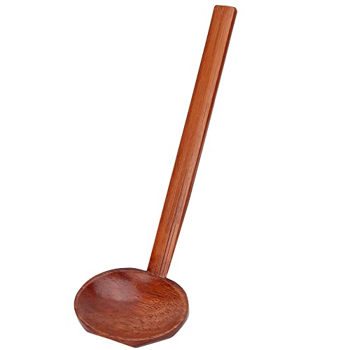 Actaday Cooking Utensils Long Handle Wood Spoon Tableware Set Noodles Soup Spoon with Slotted Spoon Kitchen Kitchenware Tool