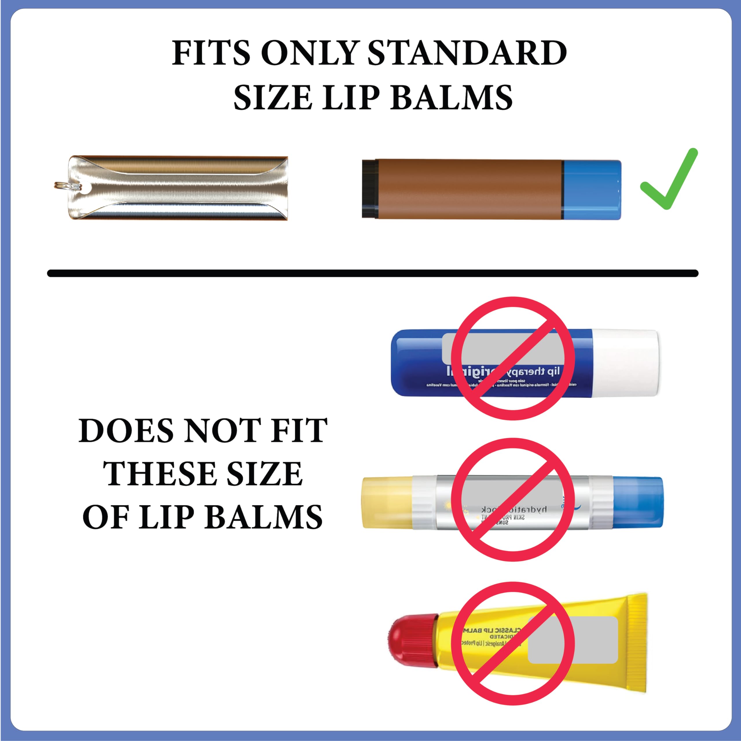 TALLAC HOUSE Stainless Steel Lip Balm Keychain Holder Sleeve with Dial Protection Not Chapstick Brand Compatible
