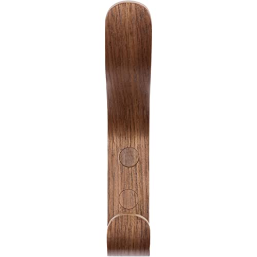 Plywood Wall Hooks Set of 4 Wood Coat Hooks Hanging Clothes Hats Robes Towels Walnut Wooden