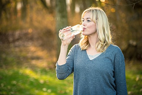 Epica 18 oz Clear Glass Bottles with Lids | Natural BPA Free Eco Friendly , Reusable Refillable Water Bottles for Juicing | Wide Mouth Liquid Storage Containers for Refrigerator | Water Bottle Set of 6