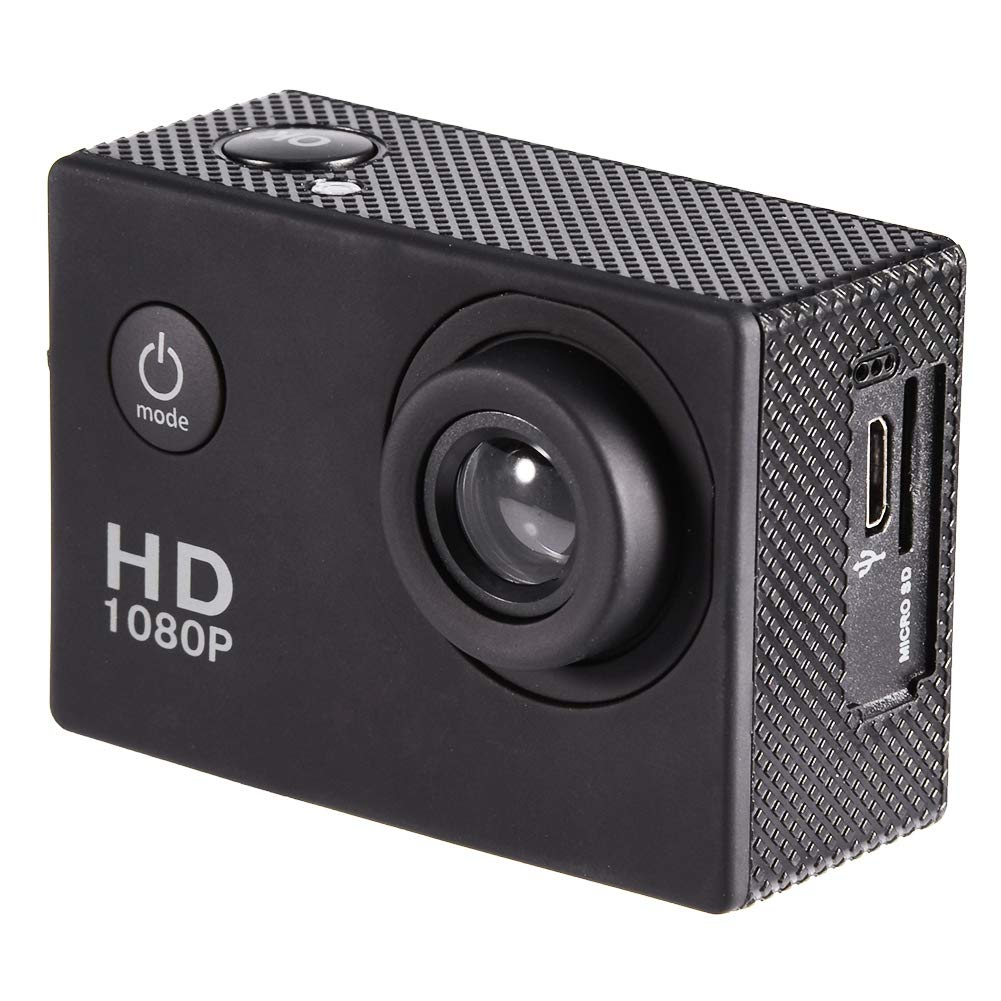 Action Camera 12MP Waterproof 30m Outdoor Sports Video Camera 1080P Full LCD Mini Camcorder with 900mAh Rechargeable Batteries and Mounting Accessories Kits(Black,)
