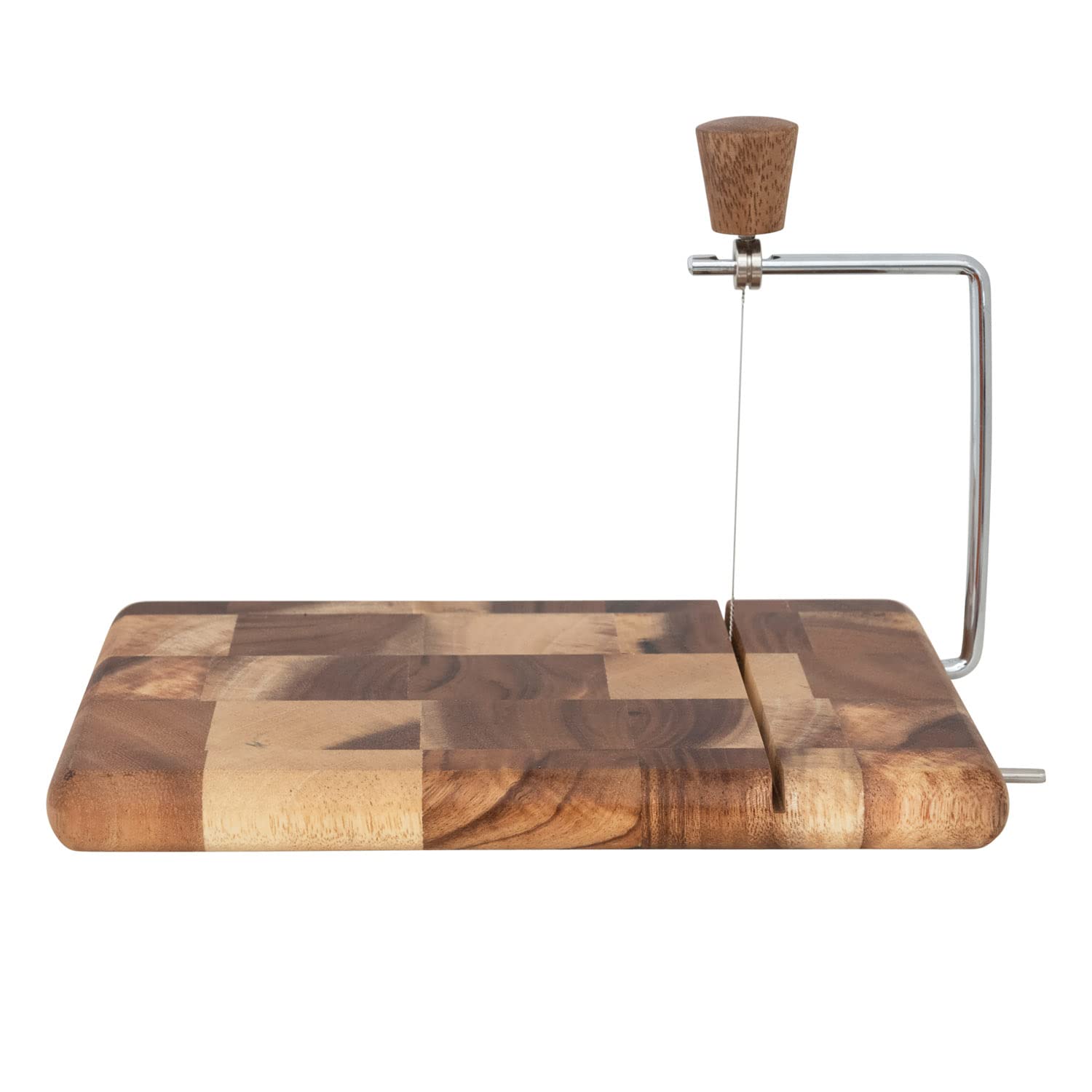 Bloomingville Suar Wood and Stainless Steel Cheese Slicer, Natural