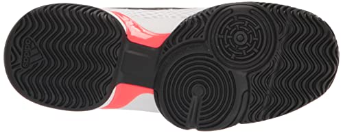 adidas Barricade Tennis Shoe, White/Core Black/Solar Red, 5.5 US Unisex Big Kid