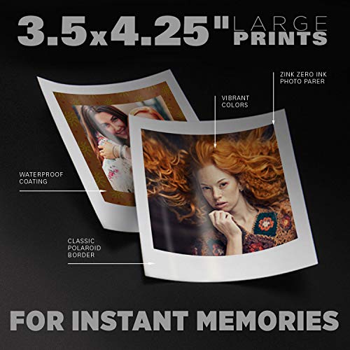 Polaroid Pop Wireless Portable Instant 3x4 Photo Printer & Digital 20MP Camera with Touchscreen Display (Black) Built-in Wi-Fi, 1080p HD Video