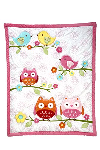 NoJo Love Birds 4 Piece Comforter Set with Diaper Stacker