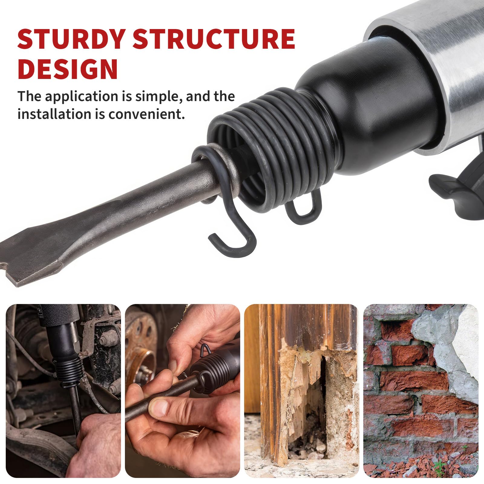 Angoily 6 Pcs Pneumatic Shovel Spring Air Fittings Air Chisel Air Tool Set Air Spring Retainer Pneumatic Chisel Accessories Pneumatic Chisel Spring Retainer Air Hammer Retaining Springs