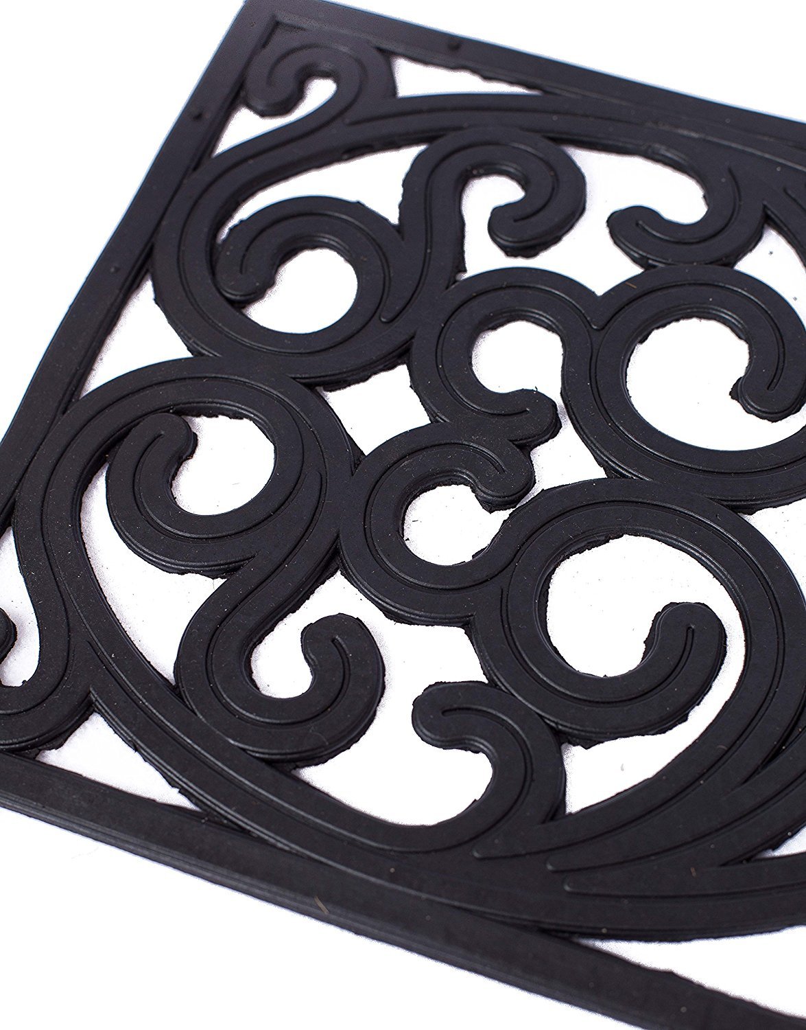 BIRDROCK HOME Rubber Stair Treads for Outdoors | Non-Slip Weather Resistant Mats for Garden, Walkways, Patios & Wood Steps | Beautifully Designed for Yard &Landscaping | 4 Pack | 10" x 30"