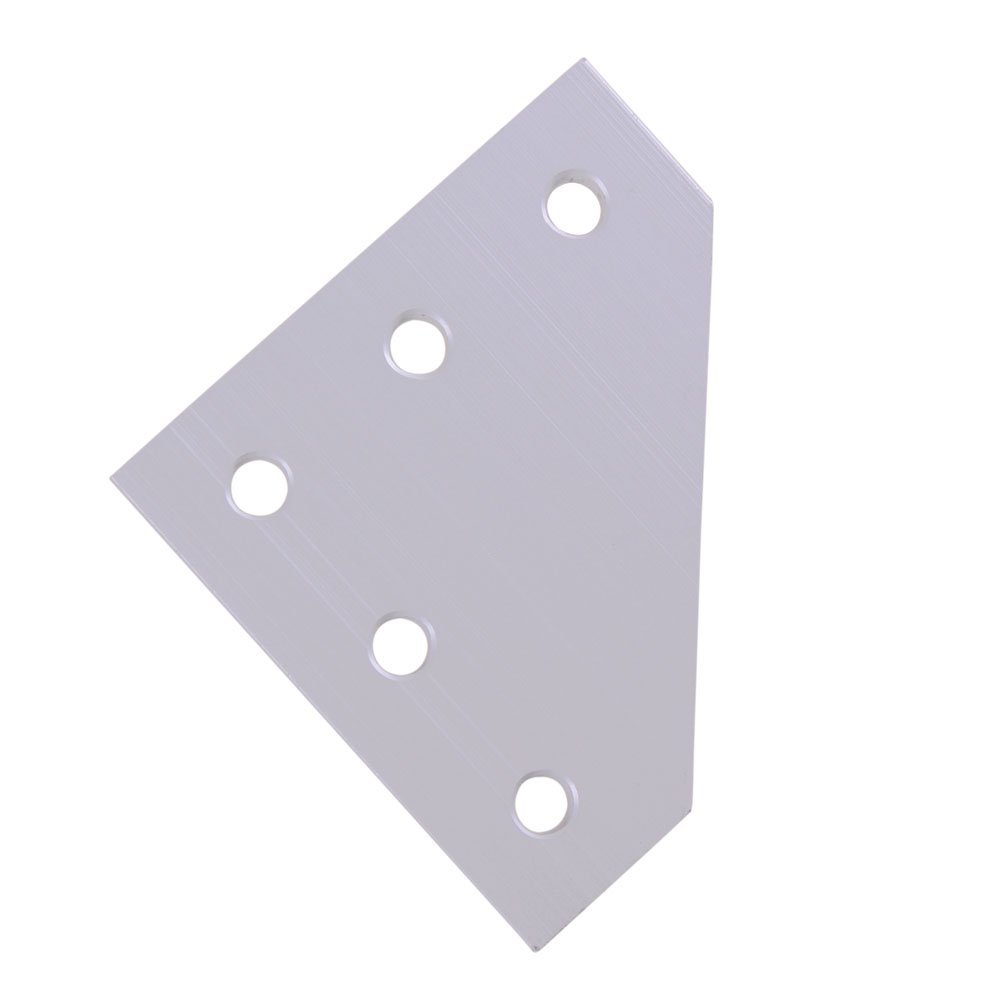 Mergorun,3D Printer 90 Degree 60 x 60 x 4MM L Type with 5 Hole Joining Plates for CNC 2020 V-Slot Aluminum Profiles Pack of 10