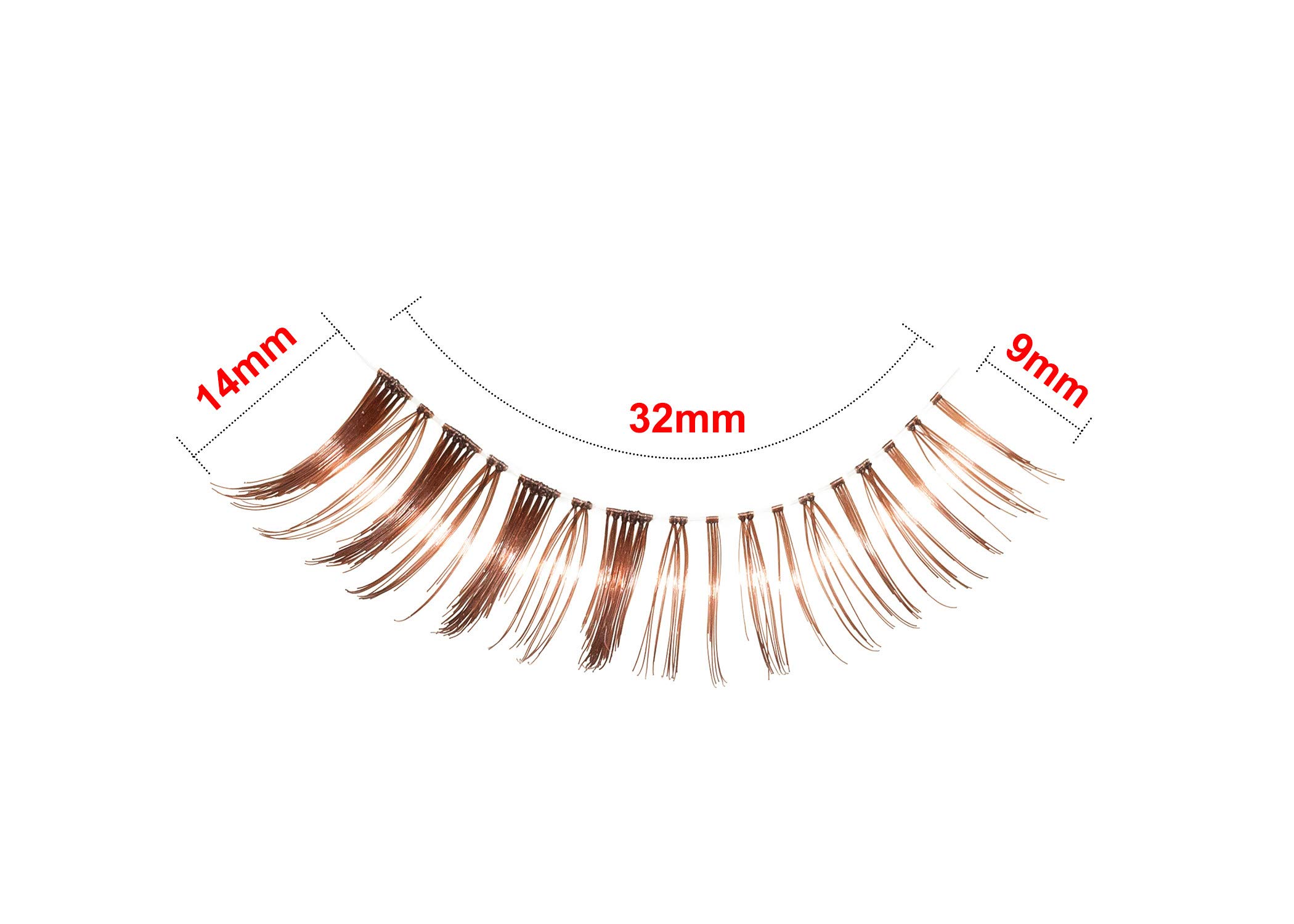 Dorisue Natural false eyelashes Brown Eyelashes 3D Light Color False Eyelashes Short Handmade lashes wispies Natural False Eyelashes Eye Makeup Fake Eyelashes 5 Pairs eyelashes pack
