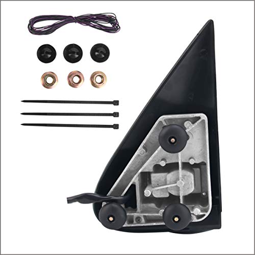 Perfit Zone Towing Mirrors Replacement Fit for 2003-2007 SILVERADO SIERRA, W/HEATED,W/SMOKE SIGNAL,Clearance lamp,BLACK (PAIR SET)