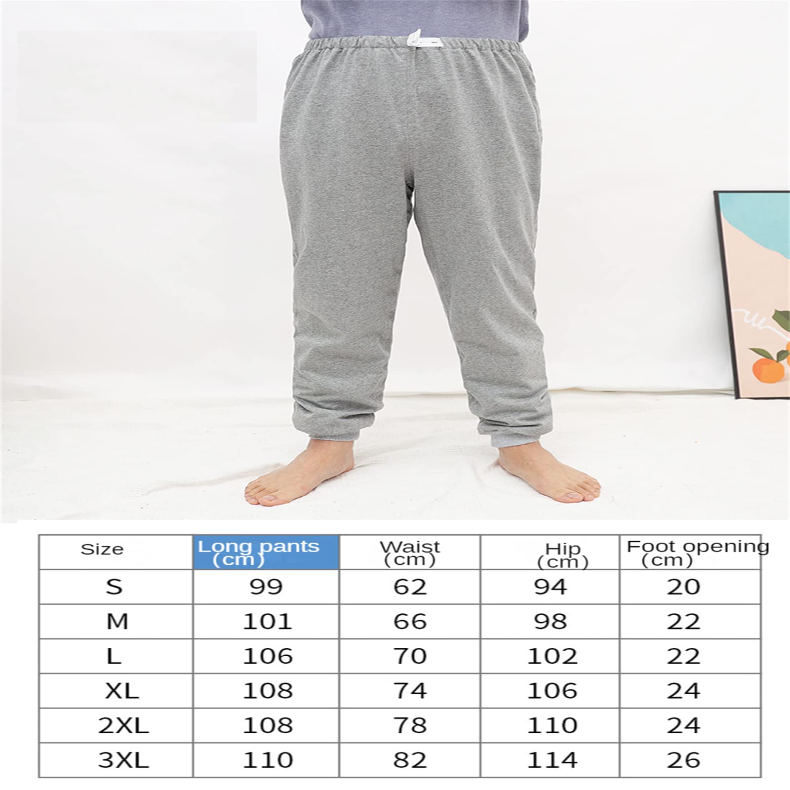 ANPIOX Reusable Adult Diaper Pants Washable Diapers Shorts Incontinence Care Pants Anti-Bed-wetting Impermeable Elderly Long Pants Breathable,C,S