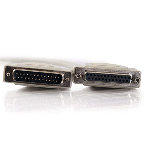 CTG Legrand - C2G DB25 M/F RS232 Serial Extension Cable with Male and Female DB25 Connectors, Beige PC Extension Cable, 3 Foot Serial Port Cable, 1 Count, C2G 02654