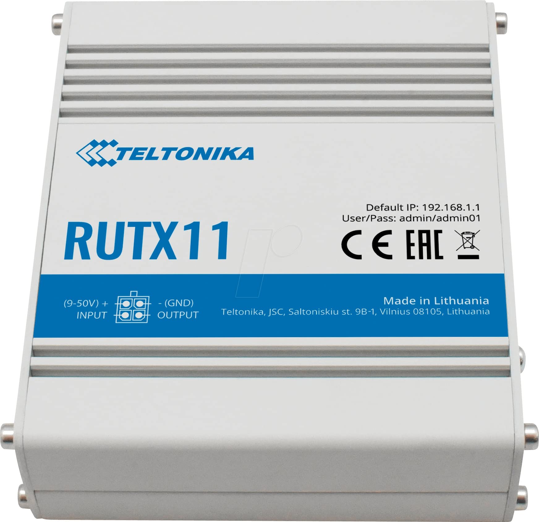Teltonika RUTX11 Dual-SIM, 4 x Gigabit Ethernet Ports, Dual-Band AC WiFi, Bluetooth LE and USB LTE Router - RUTX11110400
