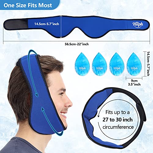 Hilph Bundle of Jaw Ice Pack + 2 Pack Foot Ice Pack Socks
