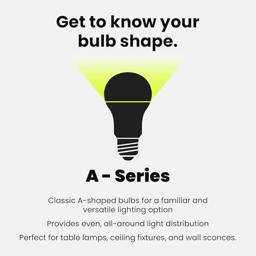 Feit Electric LED Clear A19 Medium Base Light Bulb - 60W Equivalent - 15 Year Life - 810 Lumen - 5000K Daylight - Dimmable | 4-Pack