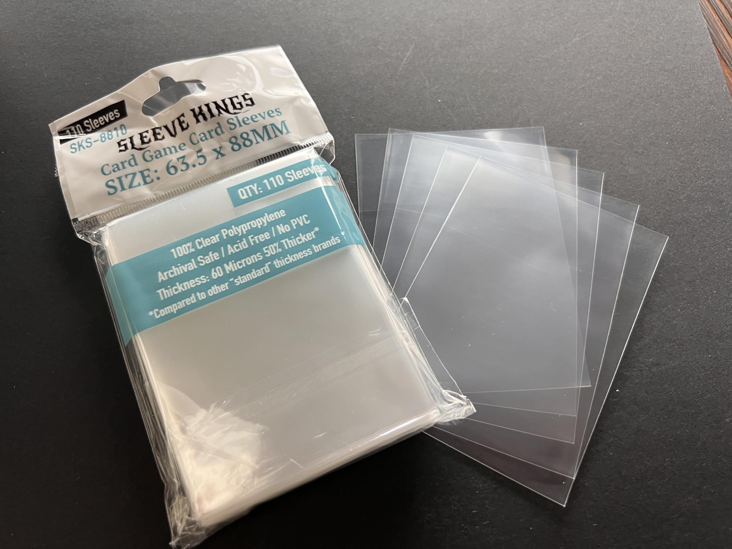 Sleeve Kings Card Game Card Sleeves 63.5 x 88 mm (10x110 Pack, 1100 Sleeves)