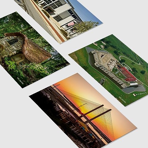 Dear Mapper Vintage United States Delaware Landscape Postcards Pack 20pc/Set Postcards from Around the World Greeting Cards for Business World Travel Postcard for Mailing Decor Gift