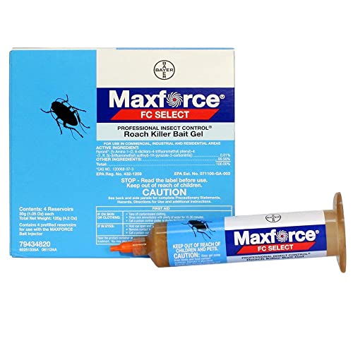 Bayer - Maxforce FC Select Roach Gel, Pack of 4 Tubes x 30g