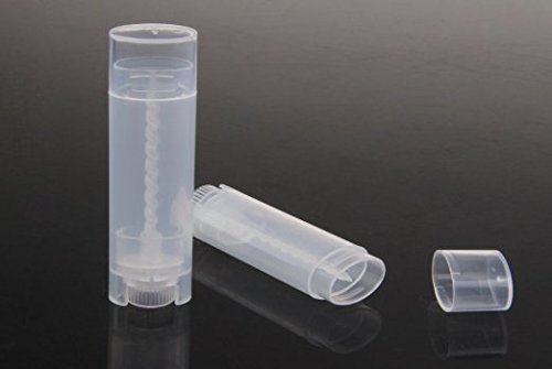 CTKcom 100 Pcs Oval Lip Balm Tubes With Lids,Plastic Deodorant Lip Lipstick Balm Tubes,Empty Plastic Containers 5ml 5Gram,Chapstick Tubes100Pcs (Clear)