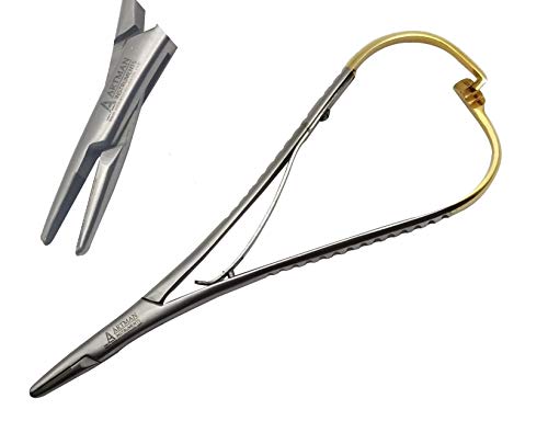 Mathieu Ligature Elastic Placing Pliers 5.5" with Tungsten Carbide Inserts, Separator Placer, Orthodontic Lace Back Tightener ARTMAN Brand