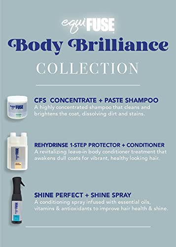 EquiFUSE CFS Concentrate + Paste Horse Shampoo | Formulated for Deep Cleansing and Superior Shine on Hair |100% All-Natural Coat Brightener | 16 oz