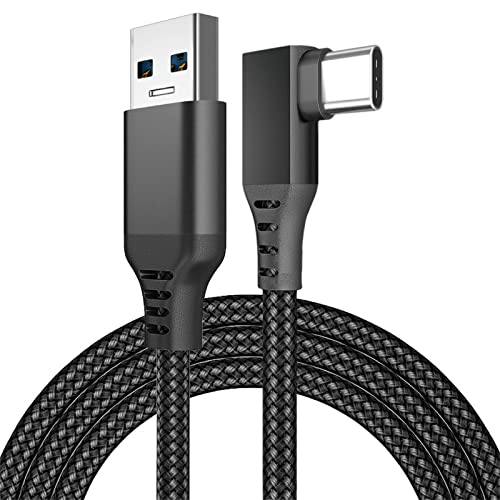 5M/16Ft Usb3.0 to USB Type C 90 Degree Cable with 5Gbps Fast Data Transfer USB C Charging Cable for Oculus Quest 1/2, Vr Head