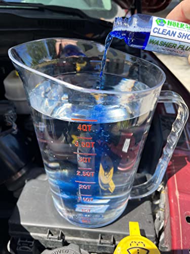 H8eraide Clean Shots - Windshield Washer Fluid Concentrate - 1 Bottle Makes 1 Gallon
