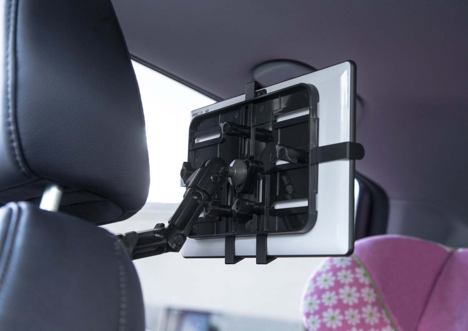 Mount-It! Premium Car Headrest Tablet Holder with Adjustable Arm | Heavy Duty Aluminum Car Tablet Mount for iPad 7, Galaxy Tab, Fire Tablets (MI-7310)