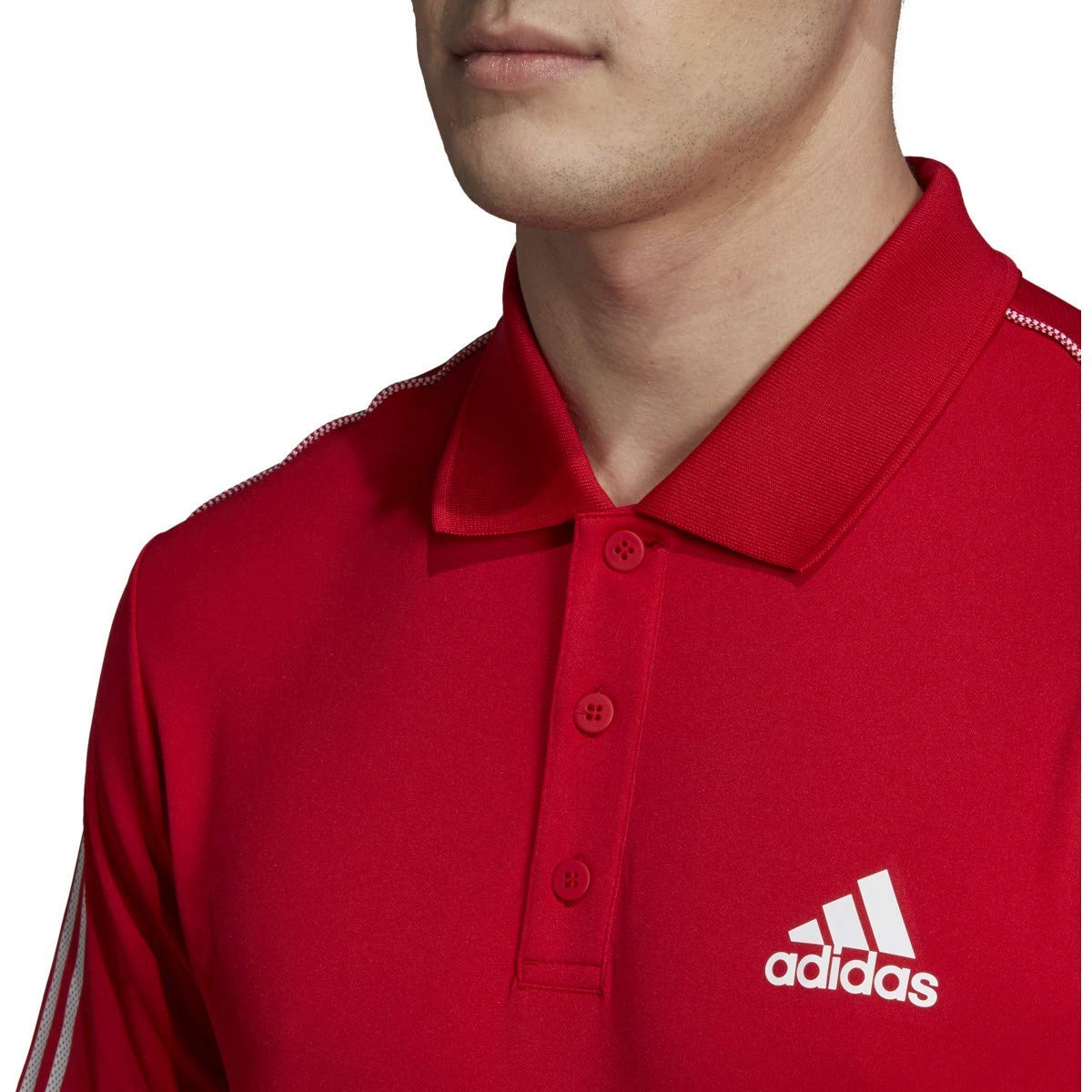 adidas Club 3-Stripes Tennis Polo Shirt Scarlet Small