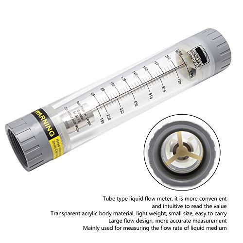 Alvinlite Water Liquid Flow Meter,10-100GPM 60-200GPM Measuring Panel Mount Type Flowmeter for Gas Liquid Water Industrial Field LZM-40G LZM-50G Rate Gauge(60-200GPM)