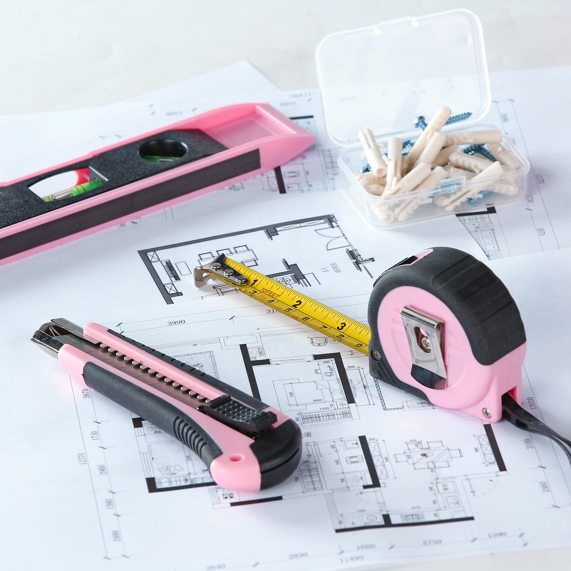 Bielmeier 12V Pink Cordless Drill Set - Essential Women's power drill tool set for Home Projects - Complete Ladies Tool Set with Stylish Pink Accessories, Ideal for Home Maintenance Valentine's Day