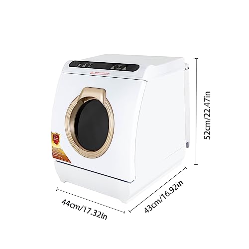 BeiseYu Portable Countertop Dishwasher, Compact Dishwasher with Built-in Water Tank, 5 Programs, 360° Dual Spray, 161℉ High-Temp Air-Dry Function, 8 Sets of Tableware for Apartments& RVs, 2 Modes
